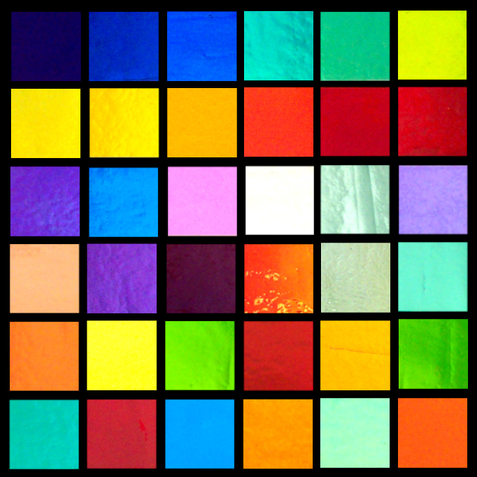 CBS Dichroic 1" Solid Color Squares COE90 Pack of 20 - COE90 CBS Dichroic