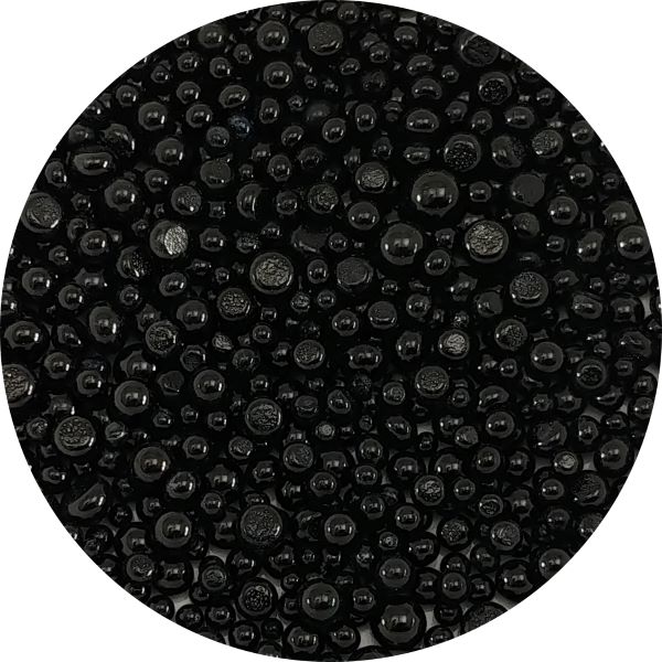 Black Opalescent Frit Balls COE90 - COE90 Frit Balls