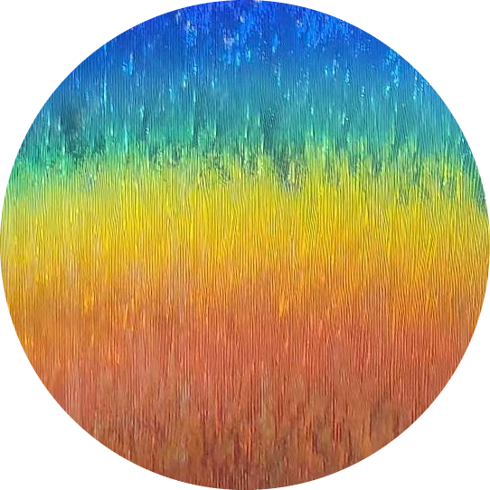 CBS Dichroic Coating Rainbow Oceanside Clear cord Texture Glass COE96 - CO