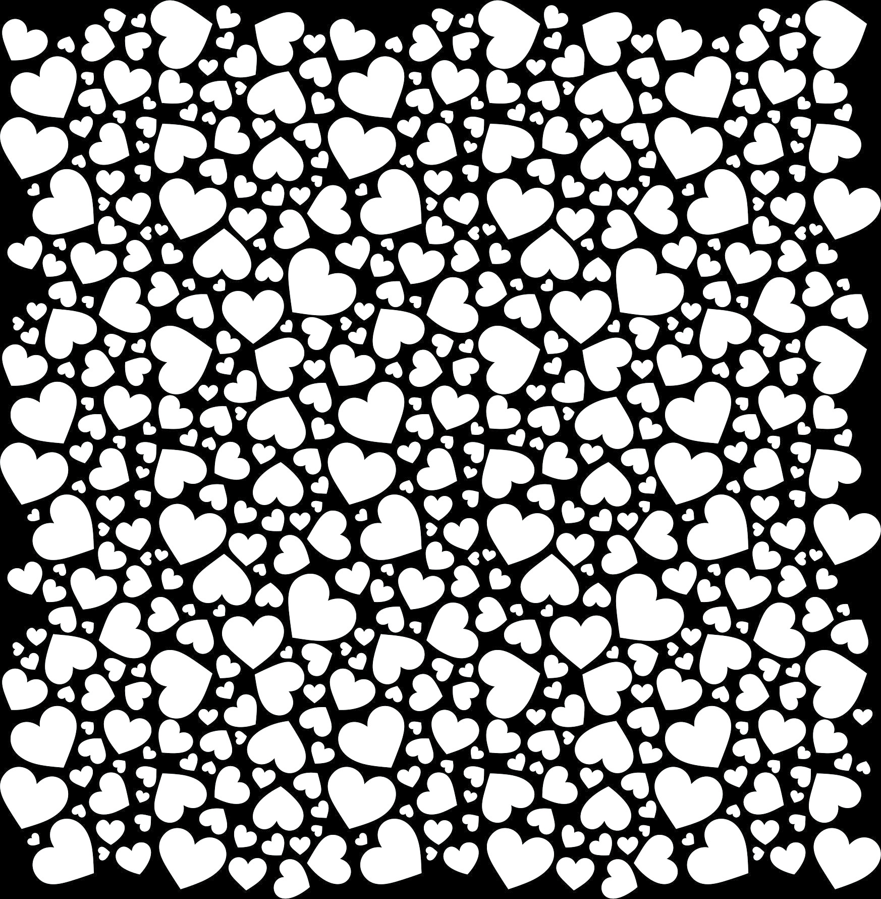 Etched Filled Hearts Pattern Glass - Art Glass Supplies - COE90 & 96 Frees